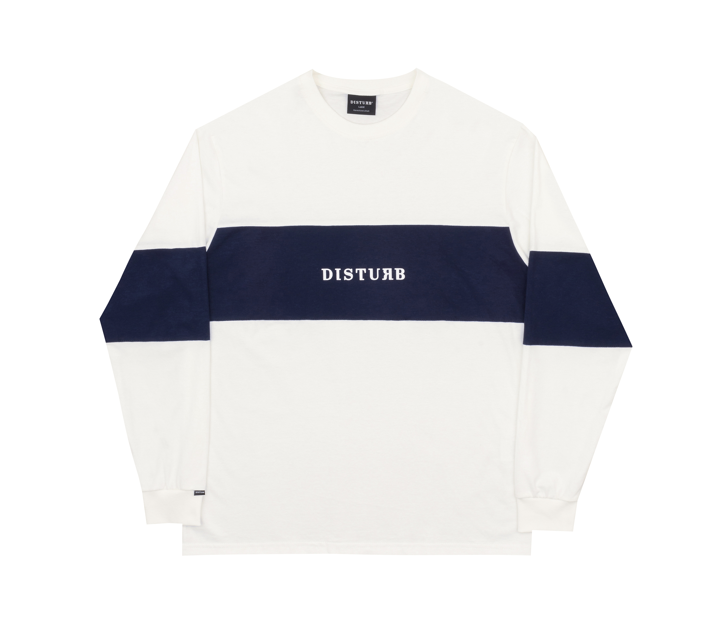 Signature Long Sleeve in Off-white/Blue | Disturb Epic Apparel